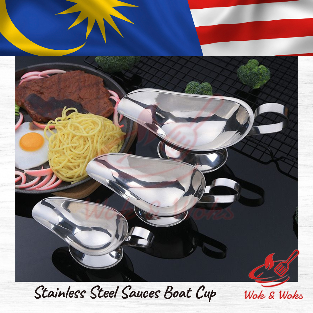 Stainless Steel Sauces Boat Cup / Cawan Sos Kapal Keluli | Shopee Malaysia