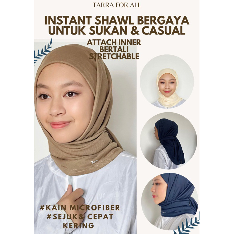 TUDUNG SHAWL SUKAN INSTANT DRY-FIT MICROFIBER bersama Inner Bertali ... TUDUNG SHAWL SUKAN INSTANT DRY-FIT MICROFIBER bersama Inner Bertali ...