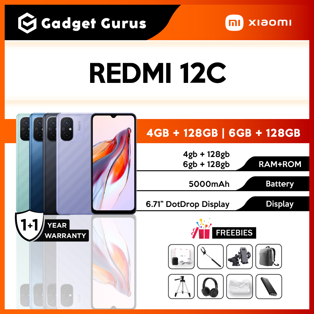 REDMI 12C [4GB RAM 128GB ROM] / [6GB RAM 128GB ROM] - Original XIAOMI ...