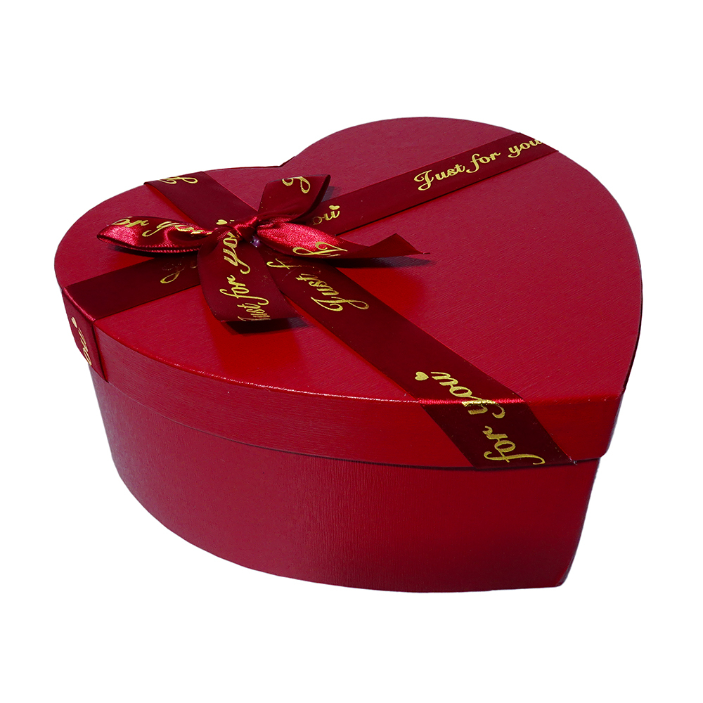 GM-1185 L Size - Gift Box Heart Shaped with Stripe Bow Ribbon | Shopee ...