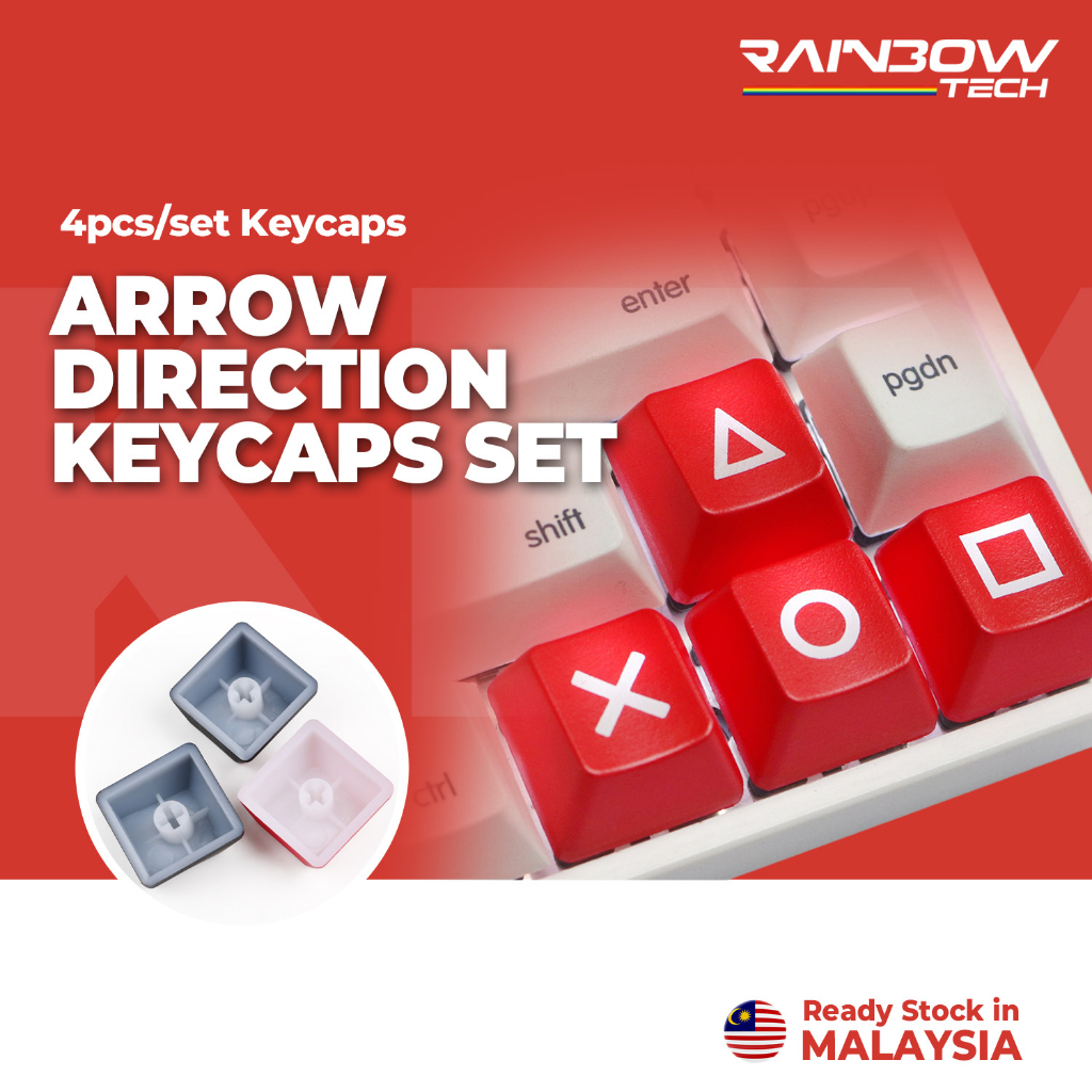 RBTECH PlayStation Arrow Direction Keycaps Set ABS OEM Profile Keycap Cherry MX Mechanical ...