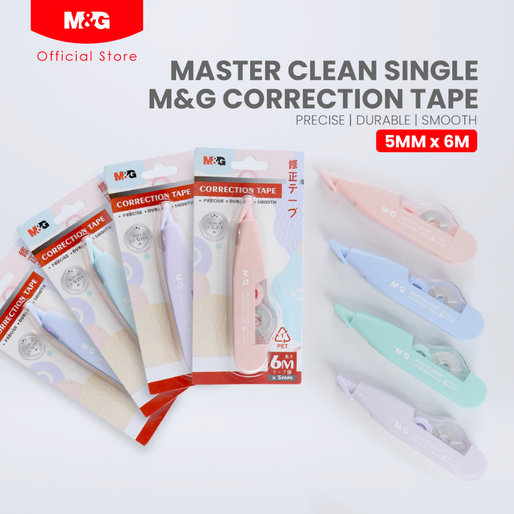 M&G Morandi Color Master Clean 6MX5mm Refillable Correction Tape-High ...