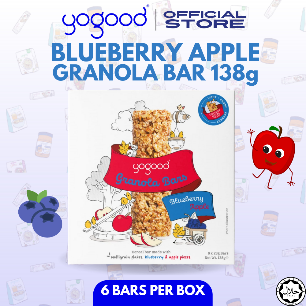 Yogood Granola Bars Blueberry Apple 138g | Shopee Malaysia