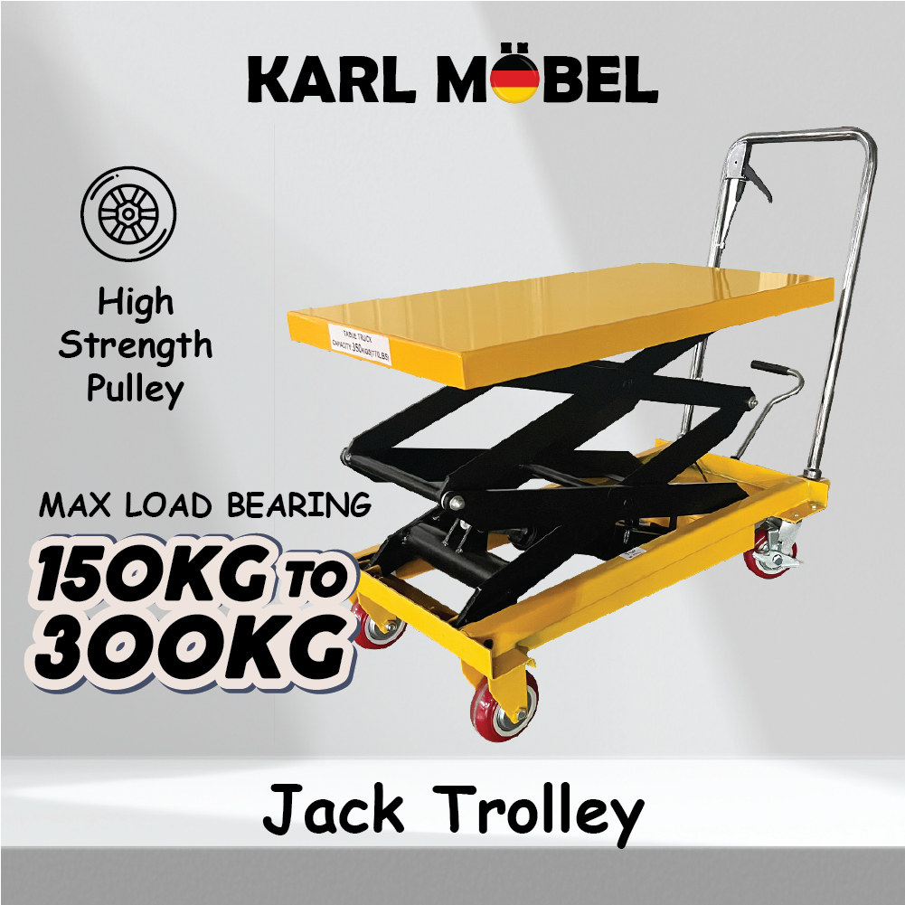 Hydraulic Trolley Heavy Duty Lifting Trolley Table Truck Troli Angkat ...