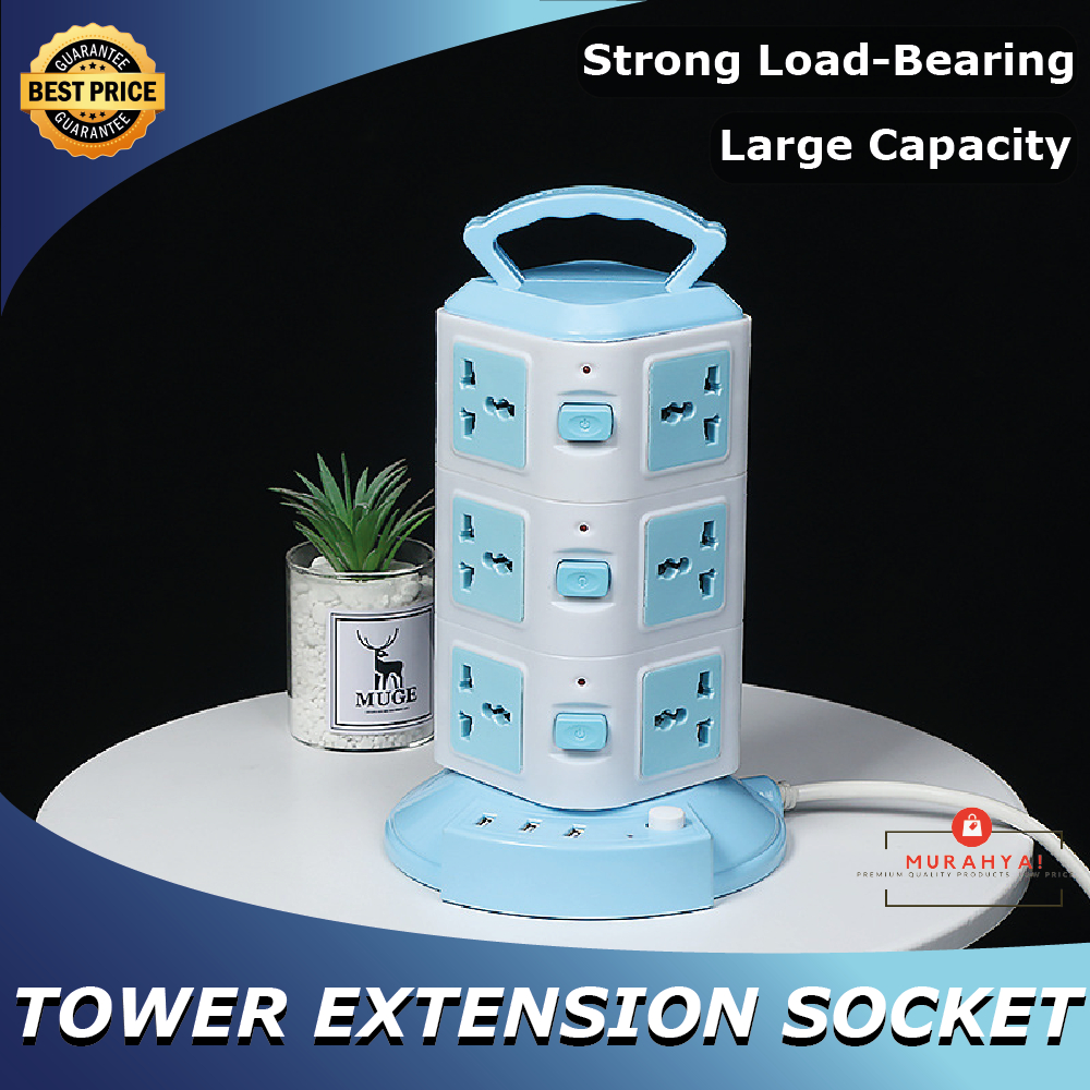 Socket Extension Plug With Usb Extension Plug Heavy Duty Power Vertical ...