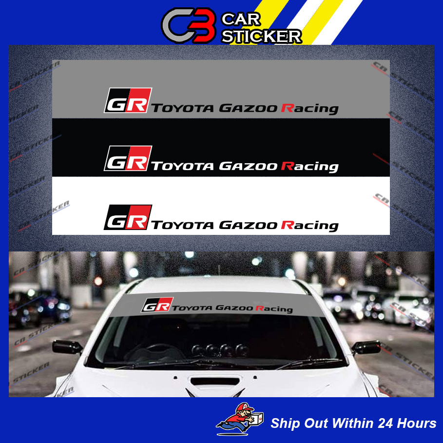 GR Toyota Gazoo Racing Car Sunshield Sticker / S46 | Shopee Malaysia