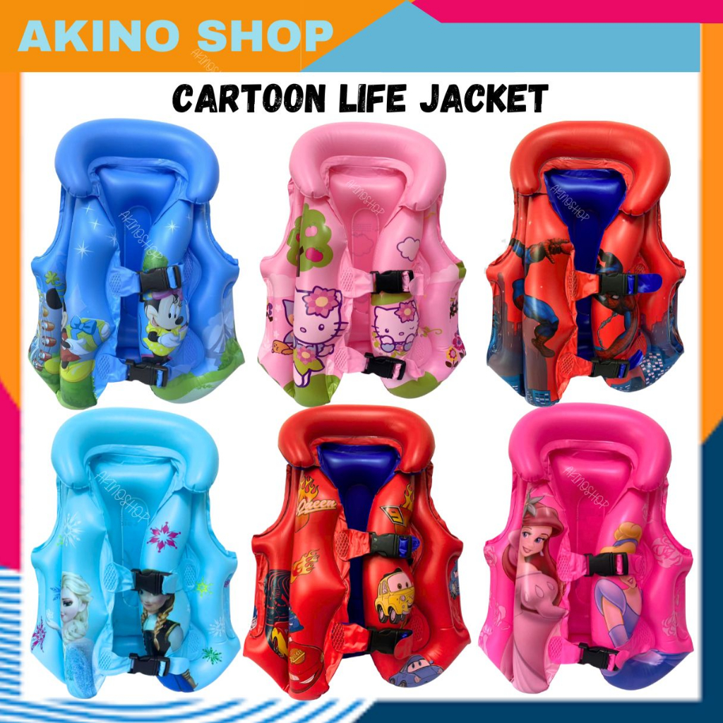CARTOON inflatable life suit swimming vest Children Baby Inflatable ...