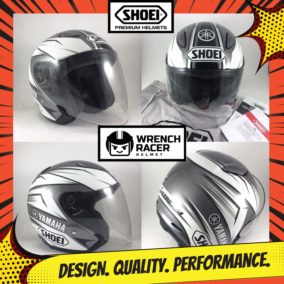 Helmet SHOEI JSTREAM Yamaha - Blue / Silver / Red / Visor SHOEI CJ1 (1 ...