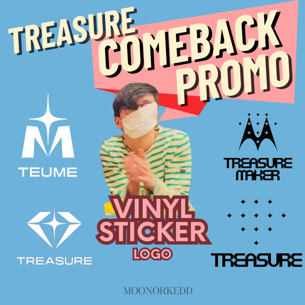 TREASURE COMEBACK PROMO VINYL STICKER LOGO 3 INCH ONLY | Shopee Malaysia