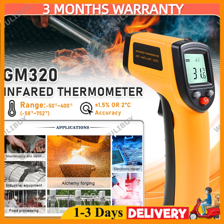 🔥 GM320 Infrared Thermometer Laser LCD Digital Industrial Thermometer ...