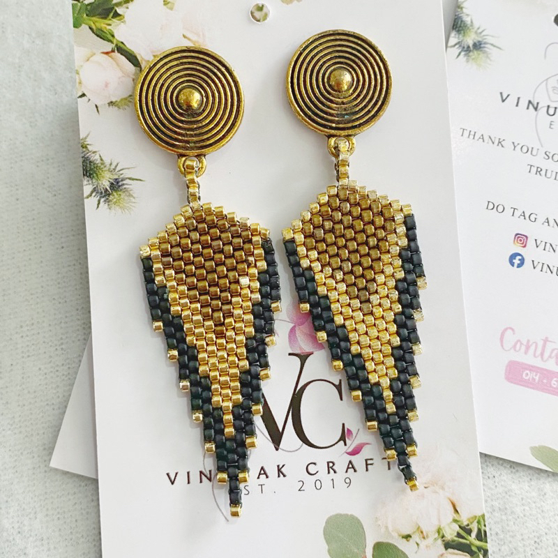 Vinusak Crafts | Handmade Beaded Earrings | Borneo Crafts | Sabah ...