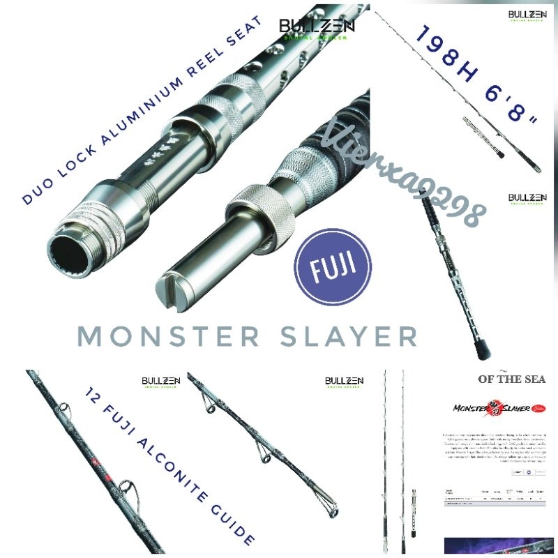 Bullzen Monster Slayer Elite 198H 6'8" Electric Boat Fishing Rod ...