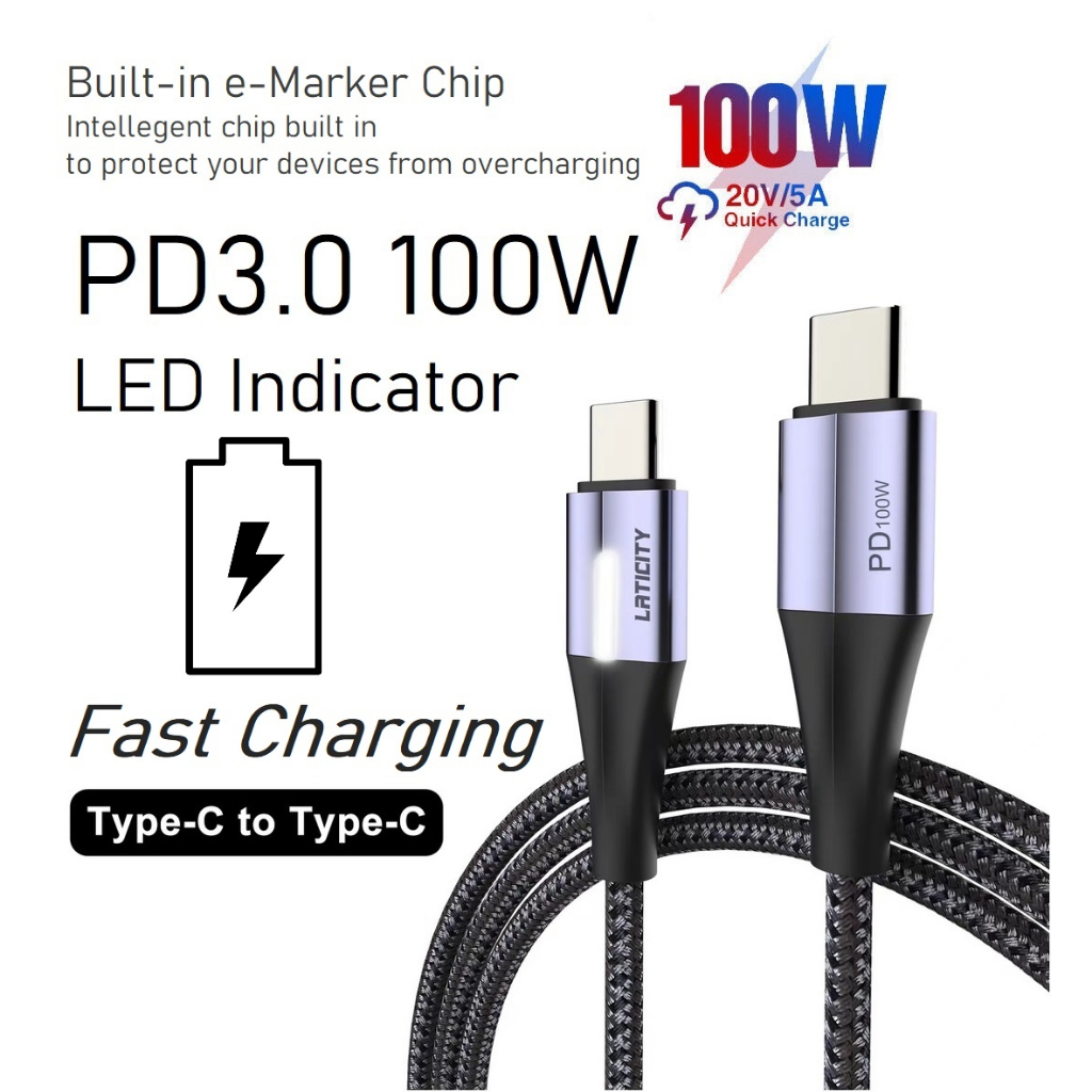 e-marker USB 2M PD3.0 100W PD100W Fast Charge USB-C to USB-C to Type-C ...