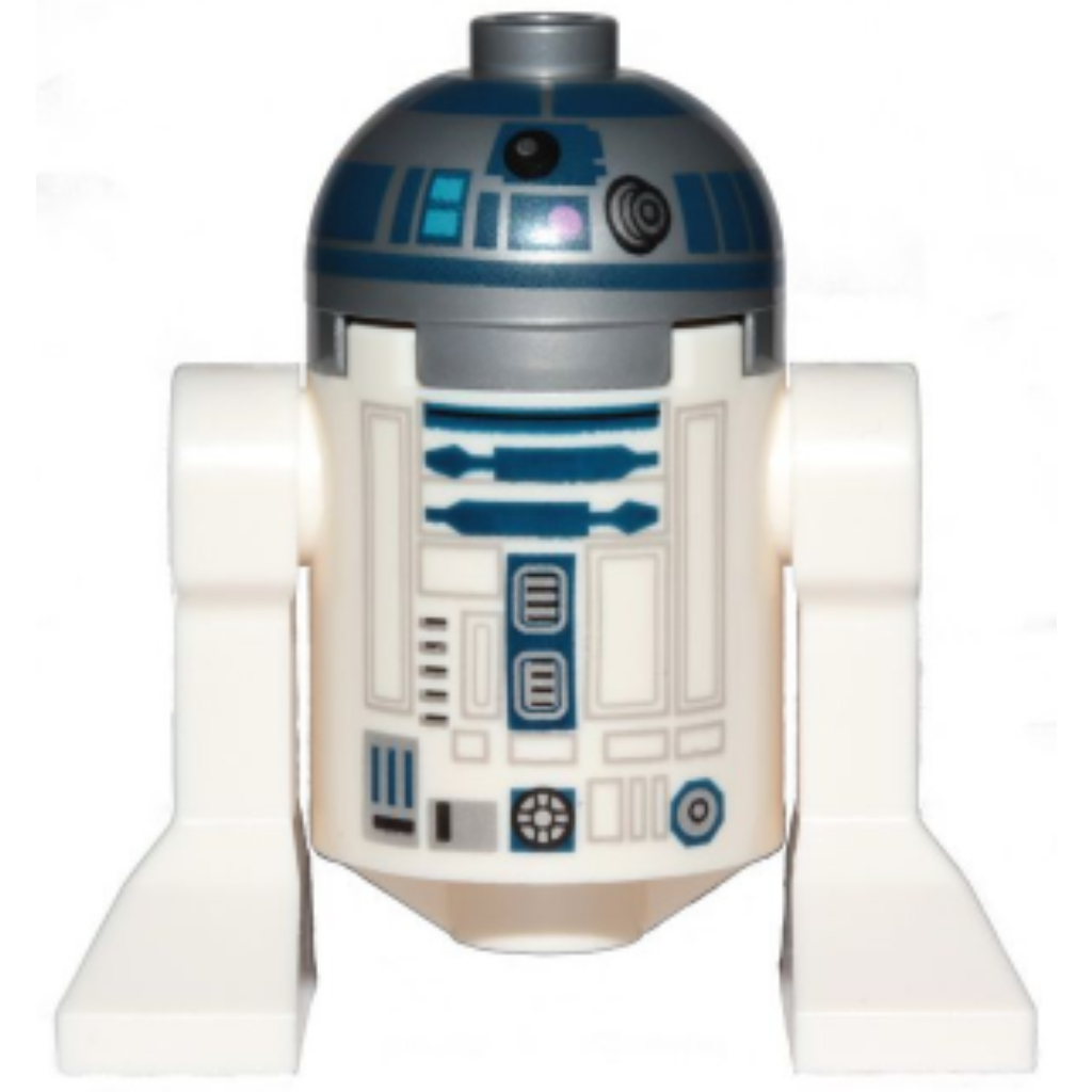 LEGO MINIFIGURE sw1085 Star Wars Astromech Droid, R2-D2, Flat Silver ...