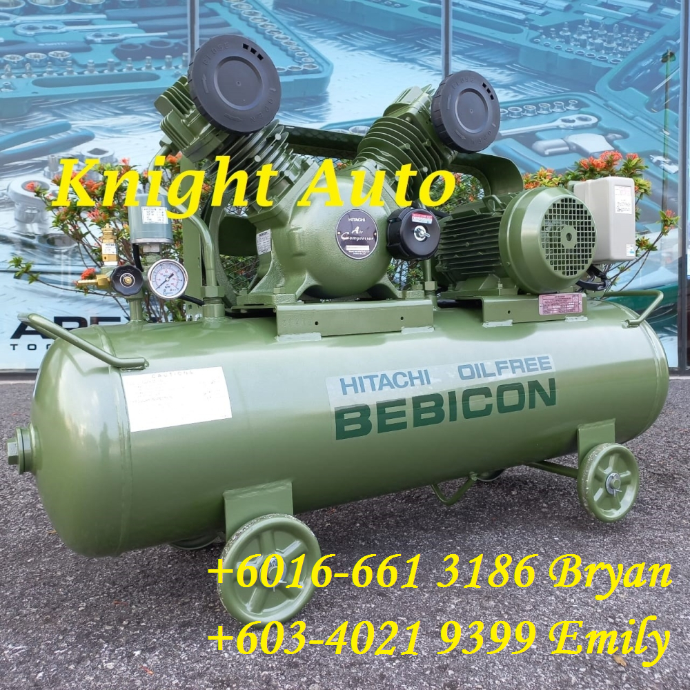 Hitachi Oil-Free Bebicon Air Compressor 2.2OP-9.5G5A 3hp 8Bar ID34512 ...