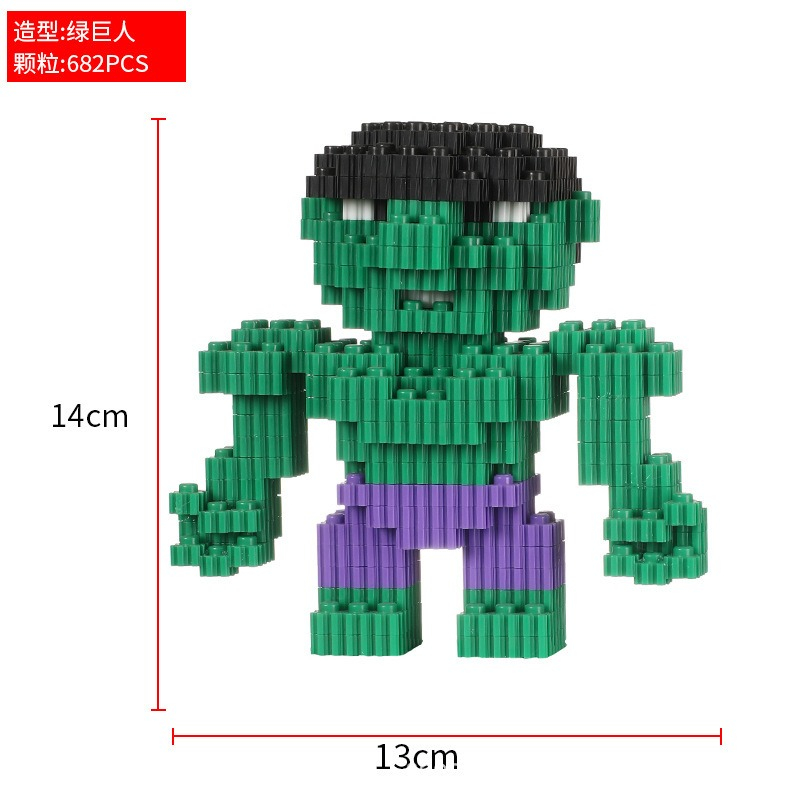Cute Cartoon Character Building Blocks Micro Mini Block DIY Self ...