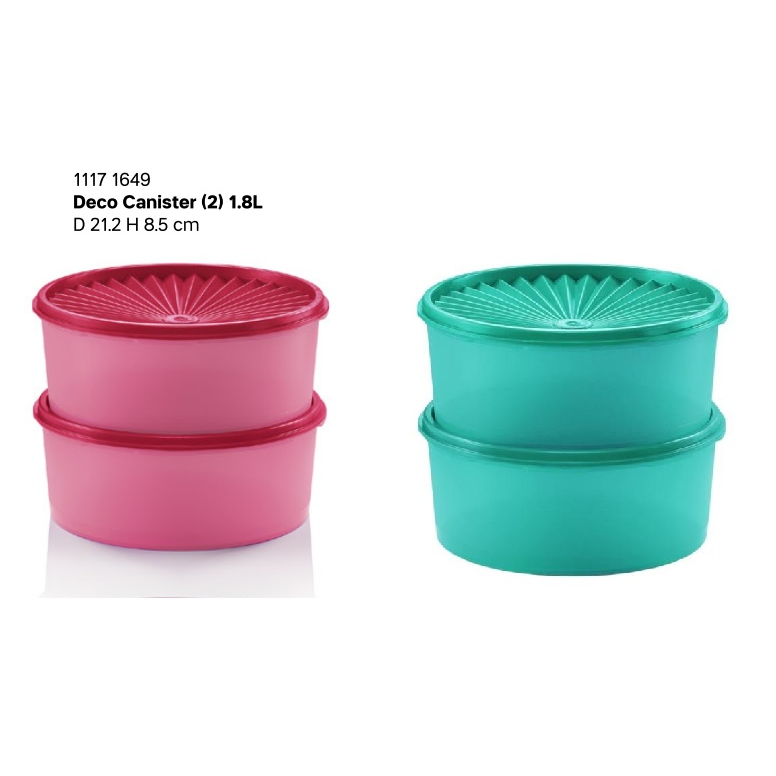 Tupperware Take A Lot Set / Deco Canister / Jumbo Canister - 1.5L / 3 ...