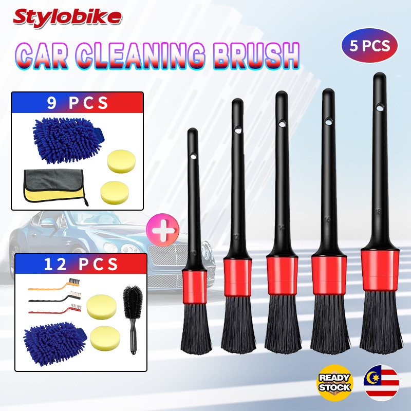 Car Cleaning Brush Set Five-Piece Car Detailing Brush Soft Material ...