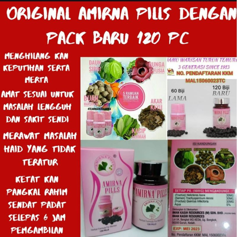 CONFIRM 💯 ORI 🔵 AMIRNA PILLS 120 'S | Shopee Malaysia
