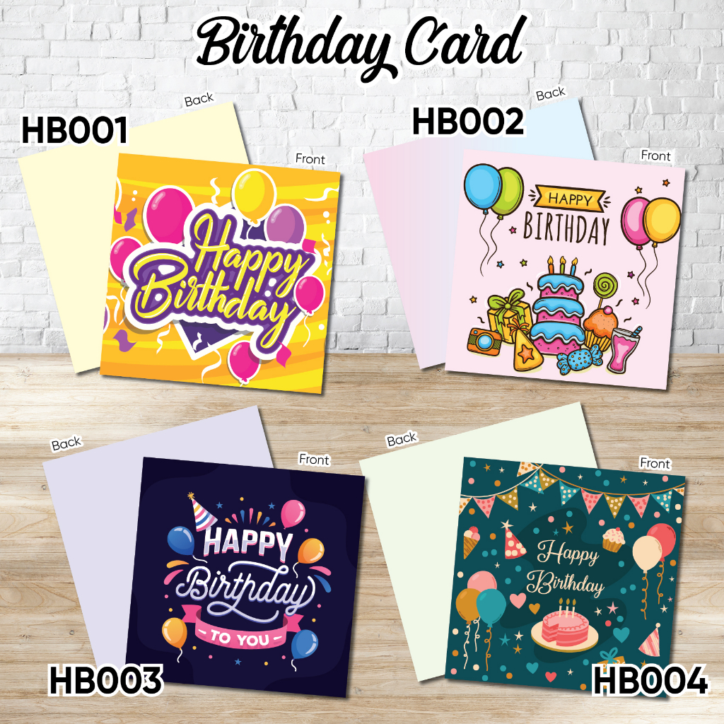 Happy Birthday Greeting Cards | Mini Birthday Wishes Cards | Kad Hari ...