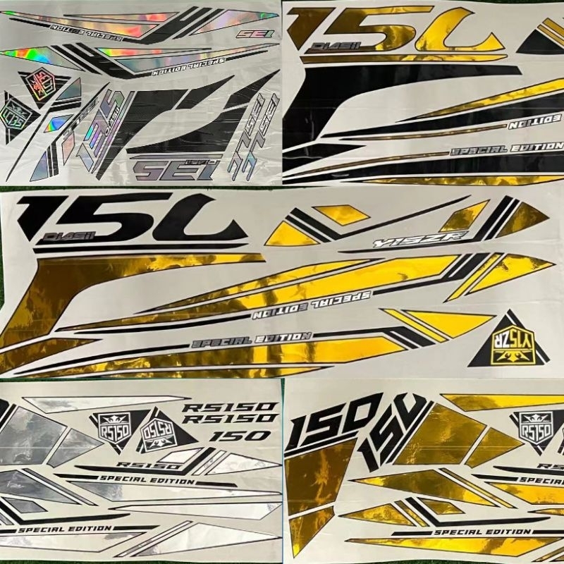 BODY STICKER CHROME CUSTOM OVERLAP 3D Y15ZR | Shopee Malaysia