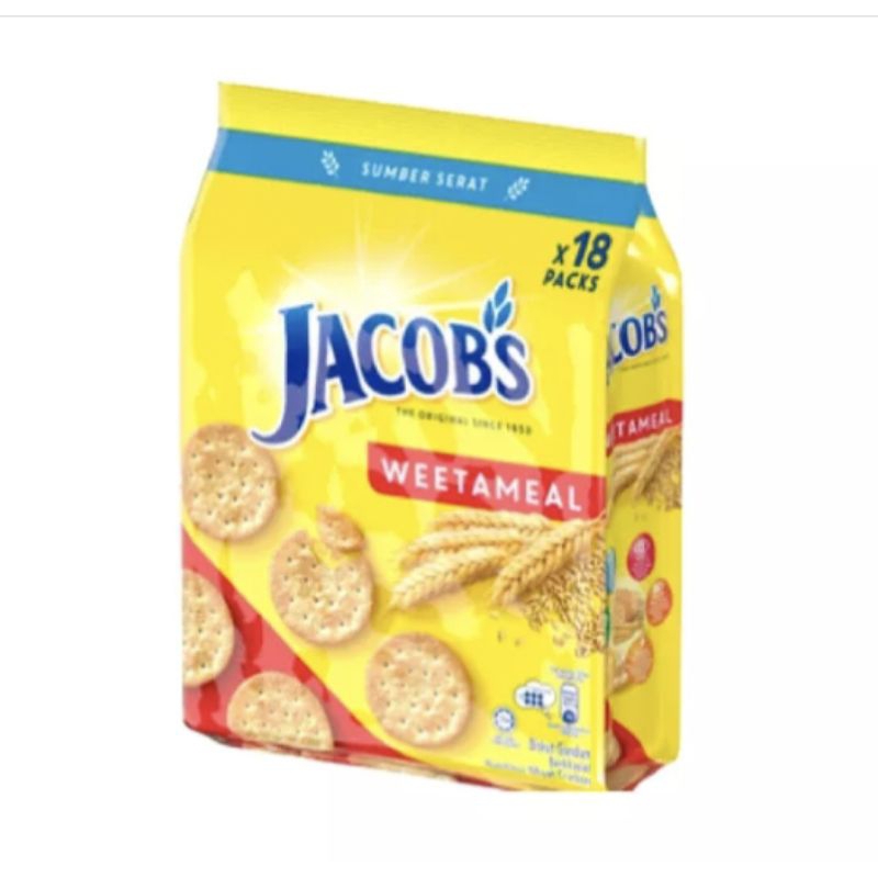 Jacobs Crackers Weetameal / Low-Sodium Hi-Fibre Wheat Cracker / High-Fibre Multipack READY STOCK ...