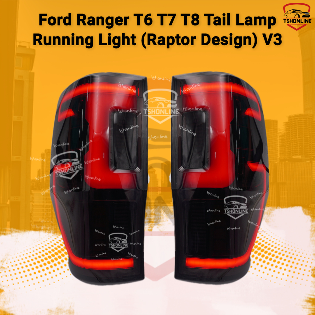 Ford Ranger T6 T7 T8 Tail Lamp led with running LED Raptor Scan v3 ...