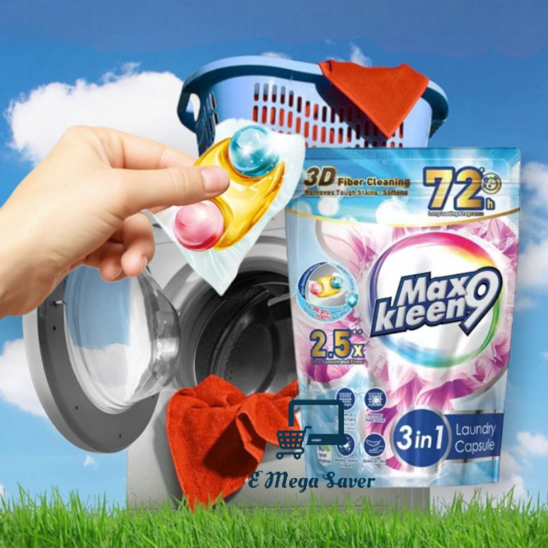 Maxkleen 9 3in1 Laundry Capsules (30washes) | Shopee Malaysia