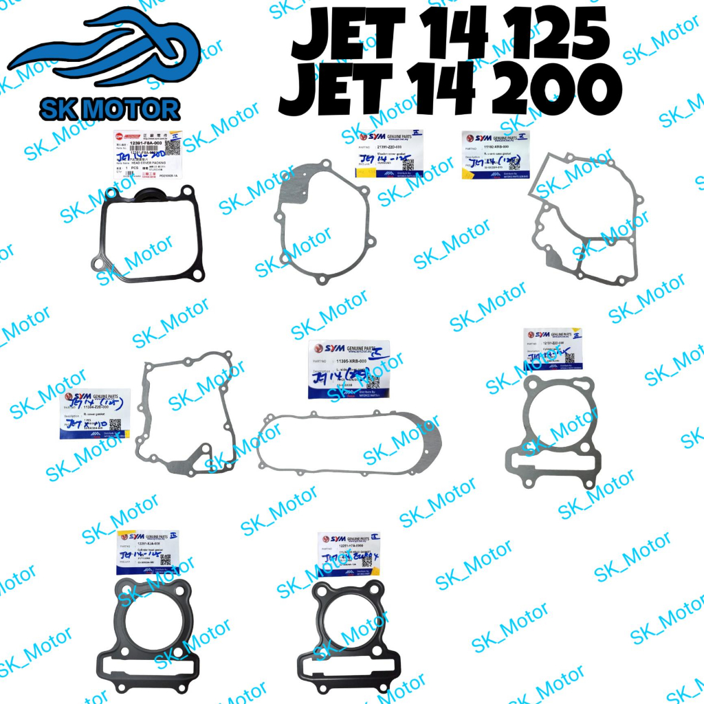 SYM JET 14 125 200 Original Gasket Head Block Head Cover Oring O Ring ...