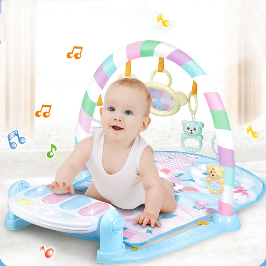 [Ready Stock]Baby Kids Musical Playgym Kick PlayMat Newborn Piano Dino ...