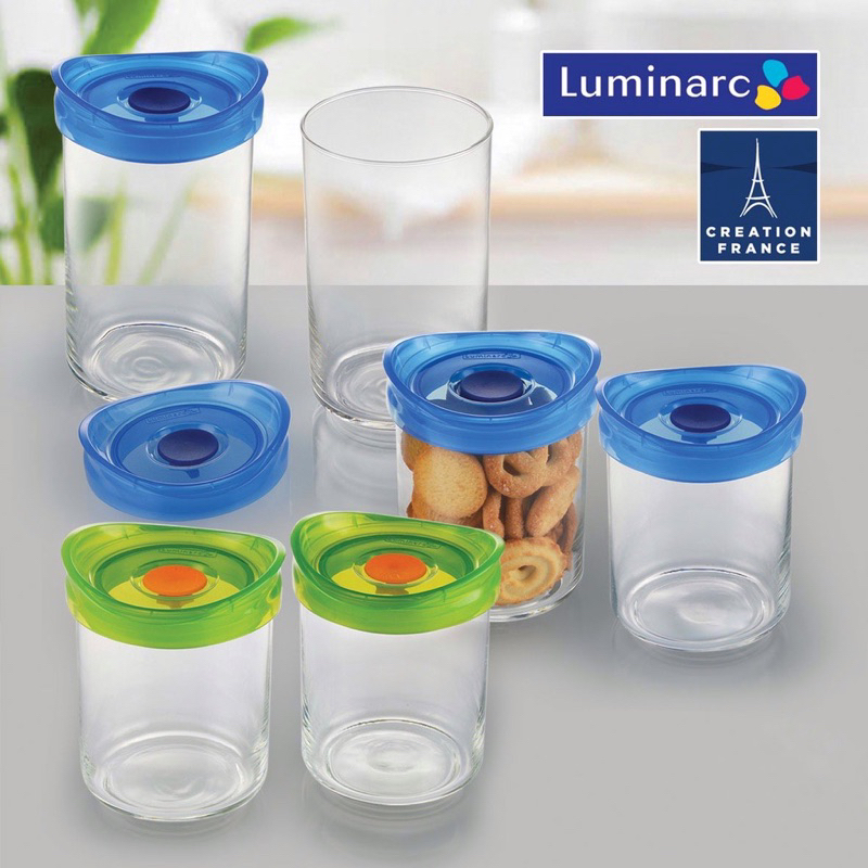Luminarc 2 IN 1 Balang Kuih Kedap Udara / Balang Kaca / Airtight Container / Glass Container ...