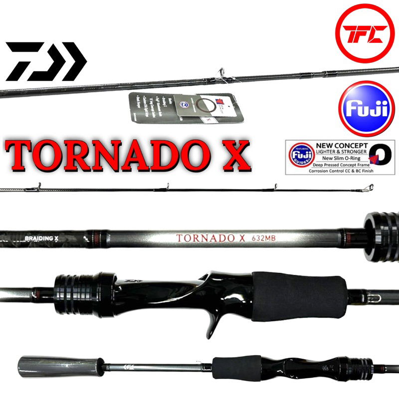 2023 DAIWA Tornado X 23’ Baitcast & Spinning Fishing Rod BC Baitcasting Casting | Shopee Malaysia