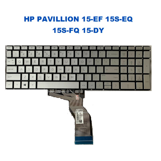 HP PAVILLION 15-EF 15S-EQ 15S-FQ 15-DY SILVER COLOUR KEYBOARD WITHOUT ...