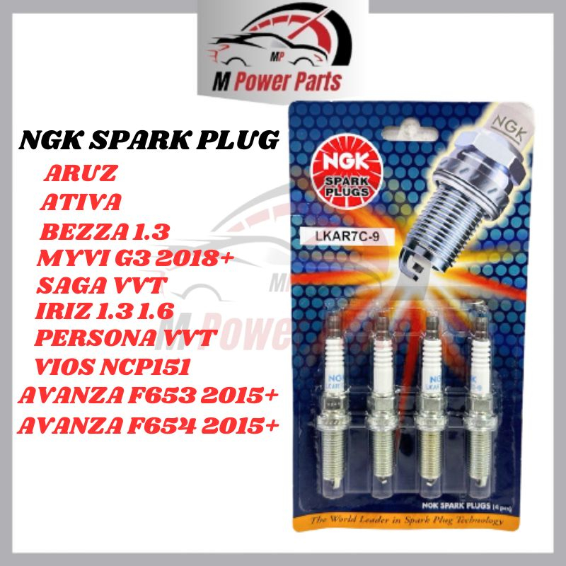 NGK Spark Plug Myvi G3 Bezza 1.3 Persona VVT Saga VVT MC2 LKAR7C-9 NGK ...