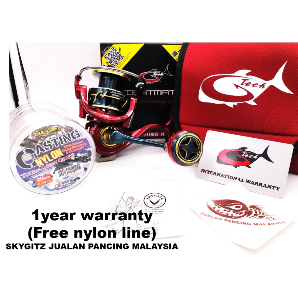 GTECH 2023 LIGHTMATIC 9 BEARINGS 12KG Saltwater Spinning Fishing Reel ...