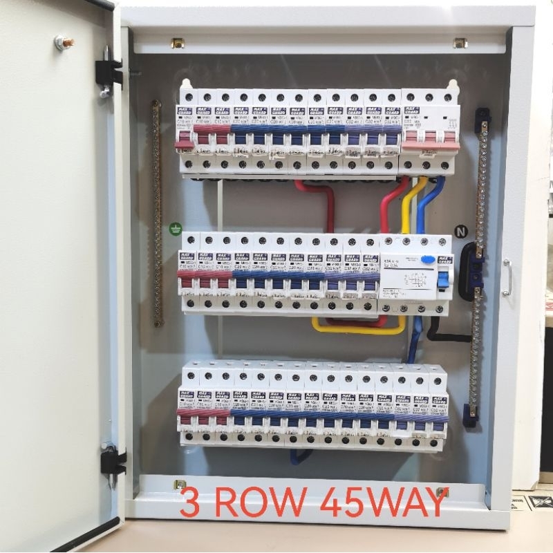 MAXGUARD FULL SET METAL CLAD THREE PHASE 40A/63A DB BOX 2 ROW/3ROW/4ROW ...