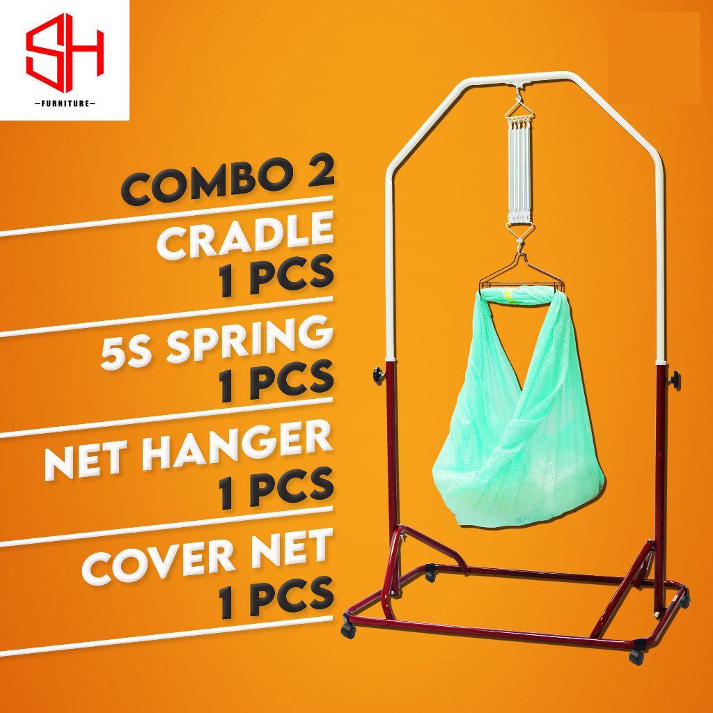 (READY STOCK) Baby Spring Cot Stand/ Buaian Bayi/ Baby Cradle Swing ...