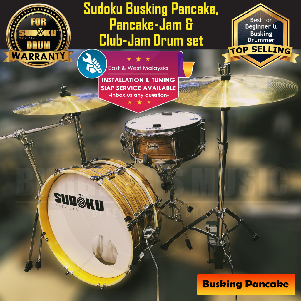 Sudoku Busking Pancake Street Portable Acoustic Drum Set | Shopee Malaysia