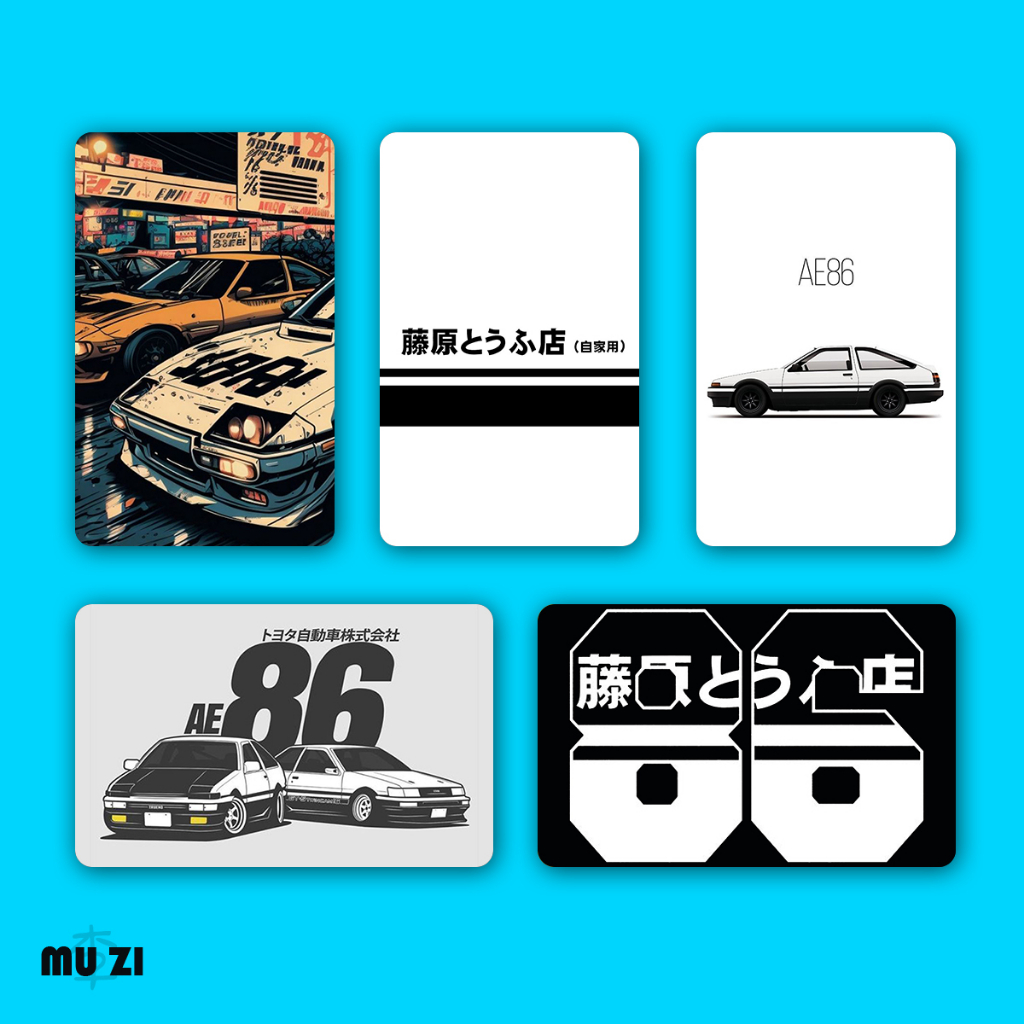 Initial D TnG Card STICKER NFC STICKER Waterproof Thick Hard Material ...