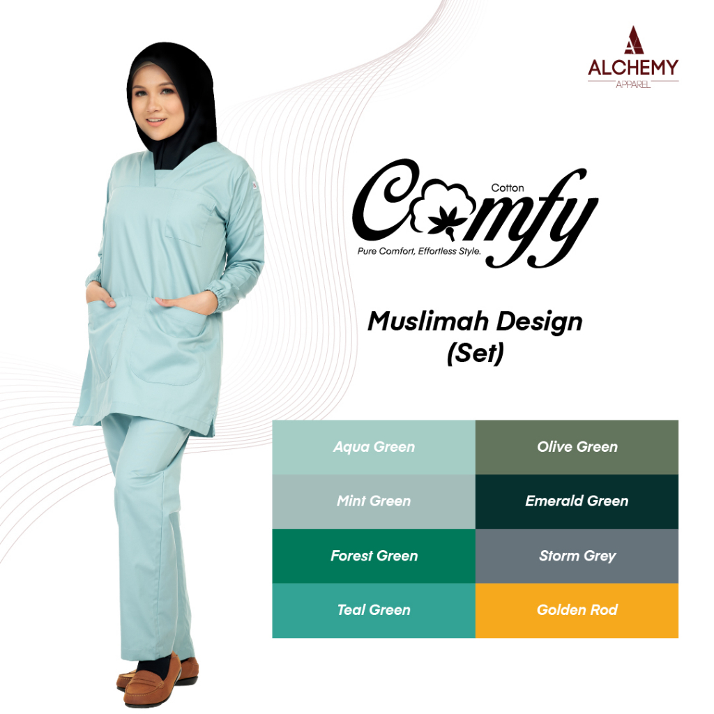 WOMEN SCRUB SUIT MUSLIMAH DESIGN - SET | Shopee Malaysia