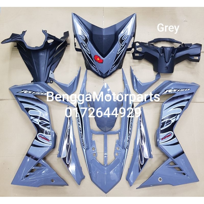 Rs150 Cover Set Custom V1/V2/V3 Grey Api | Shopee Malaysia