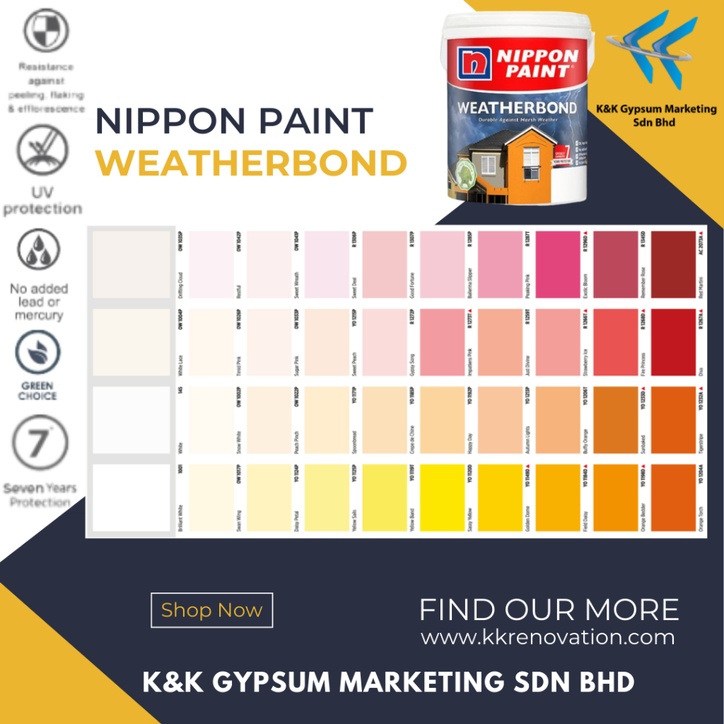 1L WEATHERBOND NIPPON PAINT 1LITER | Shopee Malaysia