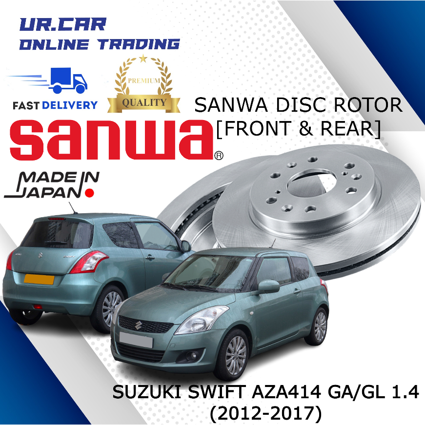 SANWA SUZUKI SWIFT AZH414 GA / GL1.4 (2012 - 2017) FRONT (DEPAN) & REAR ...