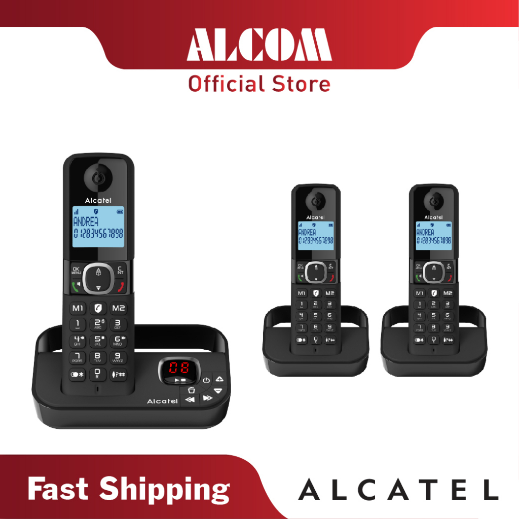 ALCATEL F860 VOICE TRIO / QUAD Cordless Phone with 3 or 4 Telephone ...