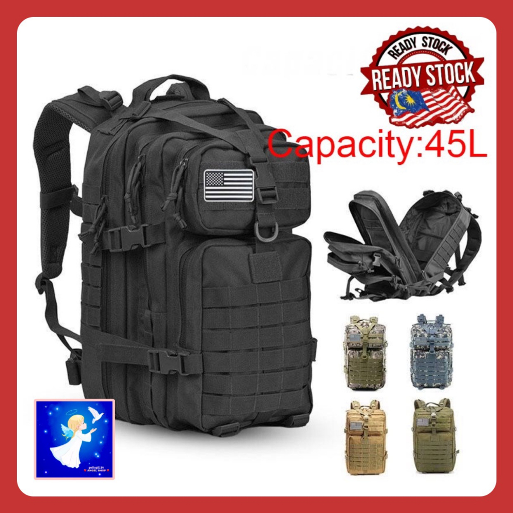45L Army Military Outdoor School Camping Travel Attack Tactical ...