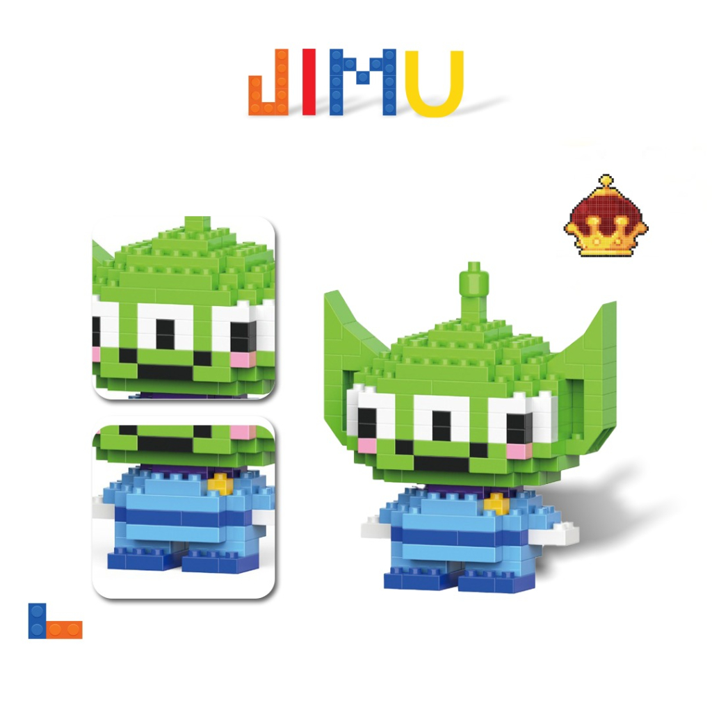 JIMU Tiny Block Series W2601-42 Cute Cartoon Alieeen Building Block Set ...