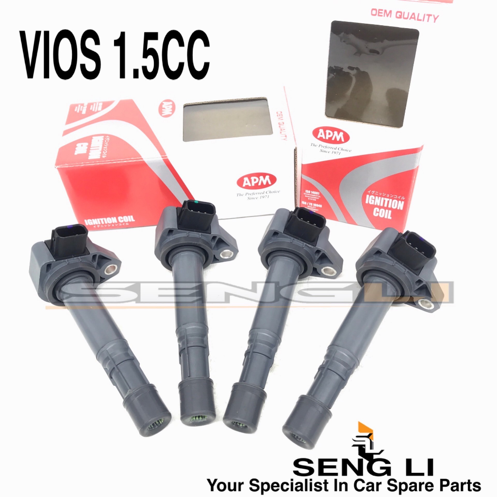 TOYOTA VIOS 1.5CC-100% ORIGINAL APM (1PCS) IGNITION PLUG COIL ...