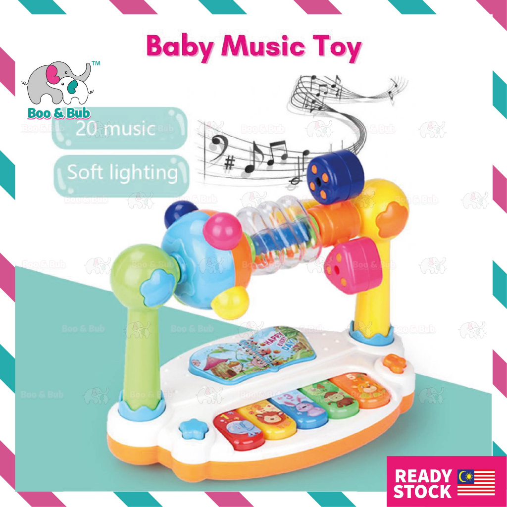 🐘Boo&Bub🐘 Music Piano Toy | Baby Early Montessori Light Sound Sensory ...