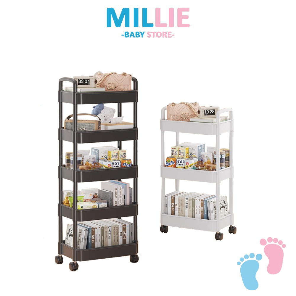 MILLIE Children Multilayer Toy Organizer Storage Cart Kids Snack ...