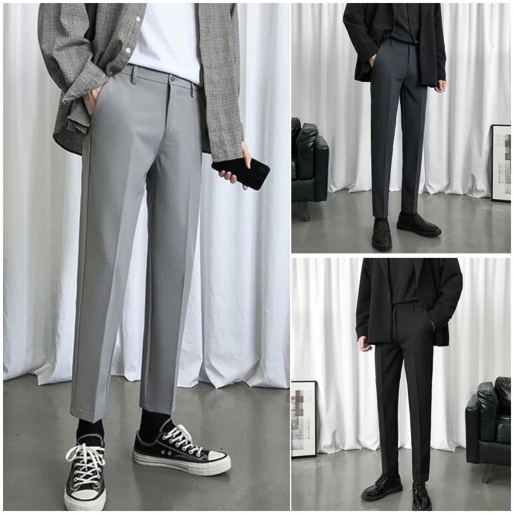 🔥#ShopeeMY🔥 Men's Suit Pants / Korean Style Plus Size Small Feet Suit ...
